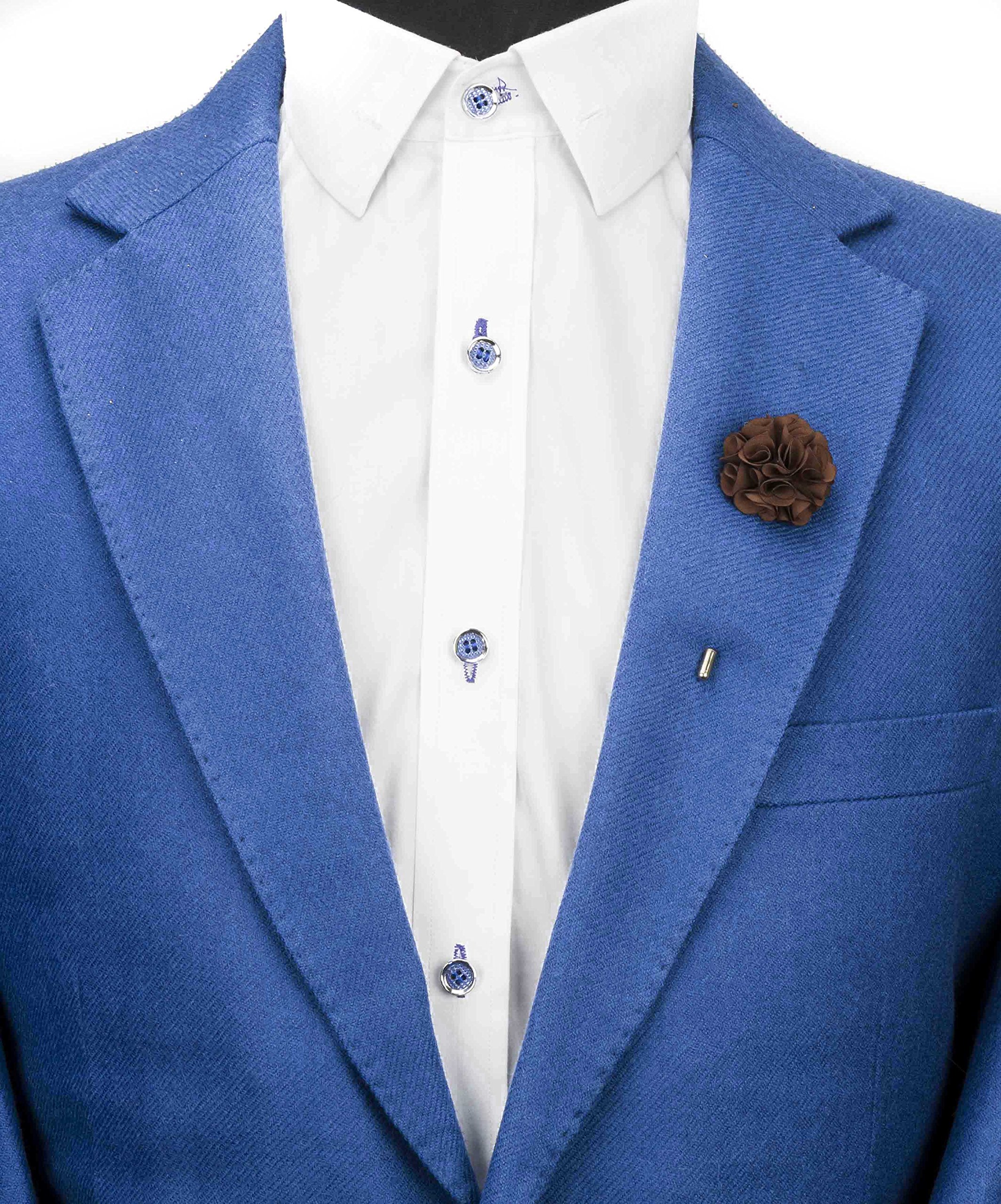 Knighthood Lapel Pin Flowers for Men Suits Brown Bunch Flower Brooch Brown