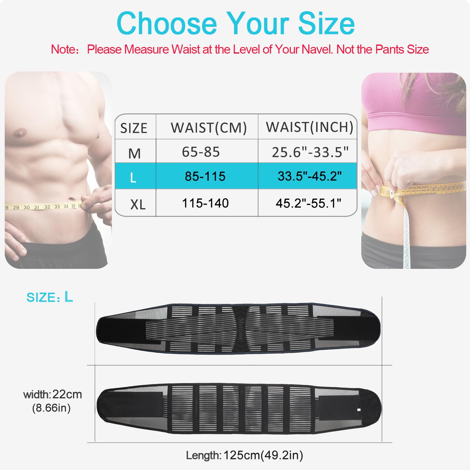 Mercase Back Brace for Lower Back Pain Relief with 5 Stays, Back Support Belt for Women & Men Breathable Lumbar Support Belt for Heavy Work Lifting, Sciatica, Herniated Disc, Scoliosis-Black(XL-39.3"-55.1")