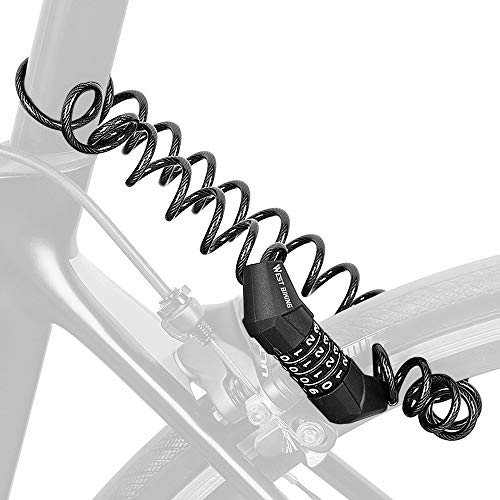 MengK Portable Bicycle Helmet Lock Mini Burglar Padlock Anti-Theft Helmet Lock for MTB Bicycle Motorcycle Electric Scooter Coded Lock Password Combination Lock