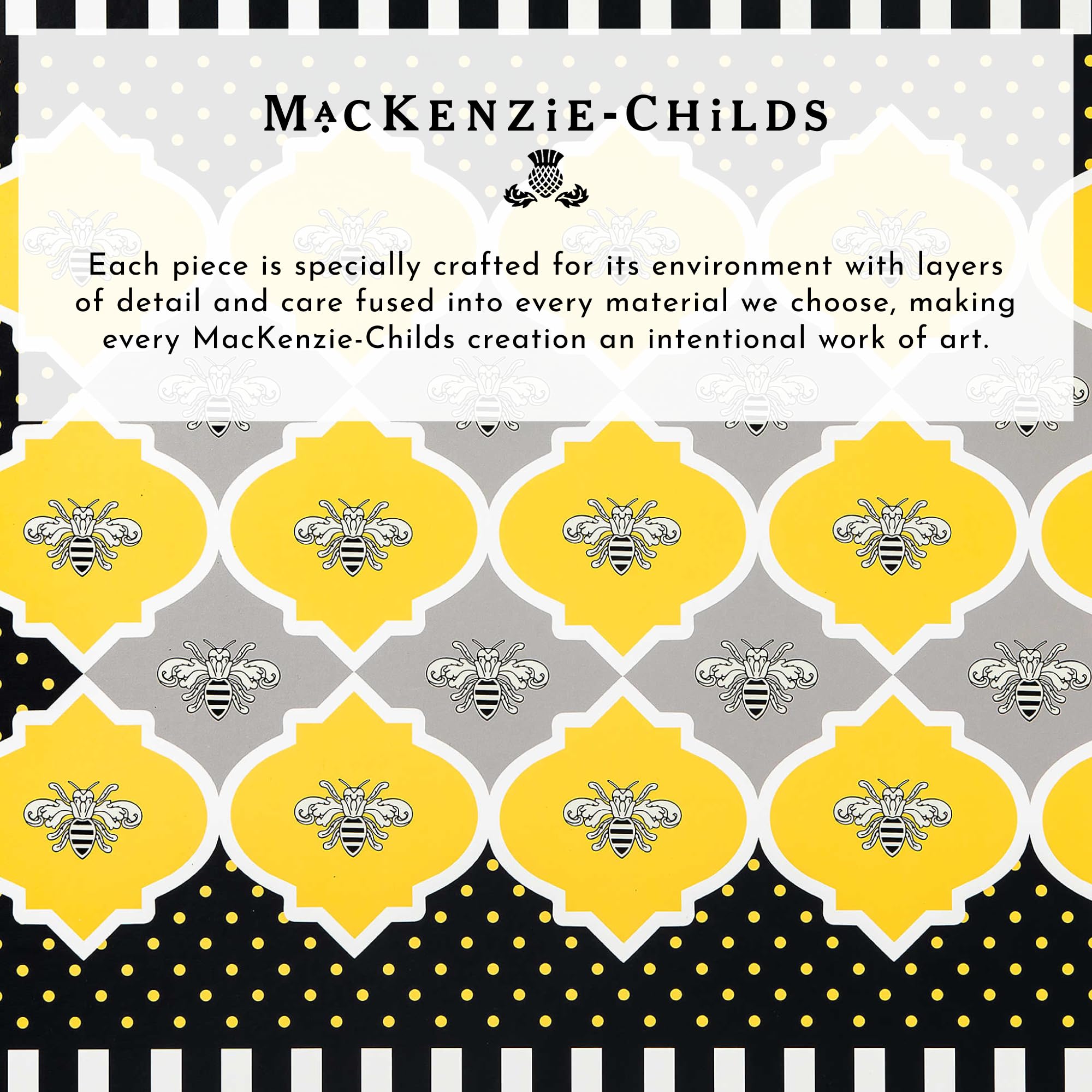 MACKENZIE-CHILDS Queen Bee Stemless Wine Glasses, Bee Drinking Glasses, Decorative Wine Glasses, Set of 4