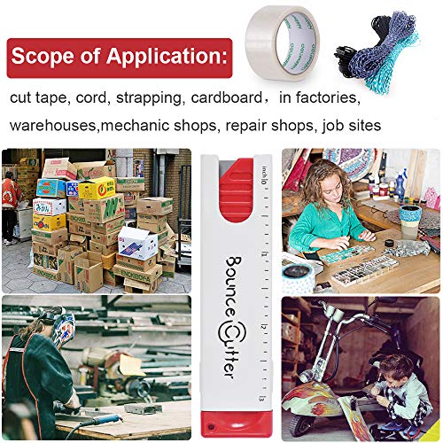 UCEC Box Cutter Retractable, Utility Knife Handy Boxcutter Auto Retractable Paper Knife with Scale, Pocket Box Cutter Cardboard Cutter for Packages, Boxes and Paper -6PCS