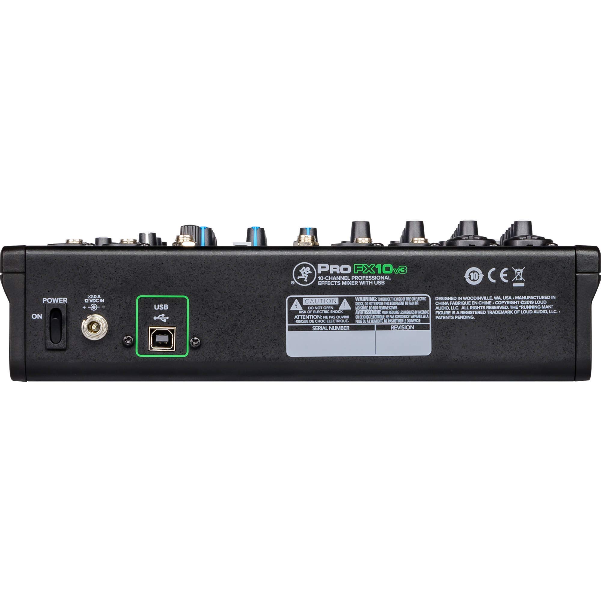 Mackie ProFX10v3 10-Channel Unpowered Mixer USB Bundle with Waveform OEM DAW, 4x Mophead 10-Foot TRS Cable, 4x 10-Foot XLR Cable, 2x 1/4" to 3.5mm Adapter, 10x Cable Ties and Microfiber Cloth