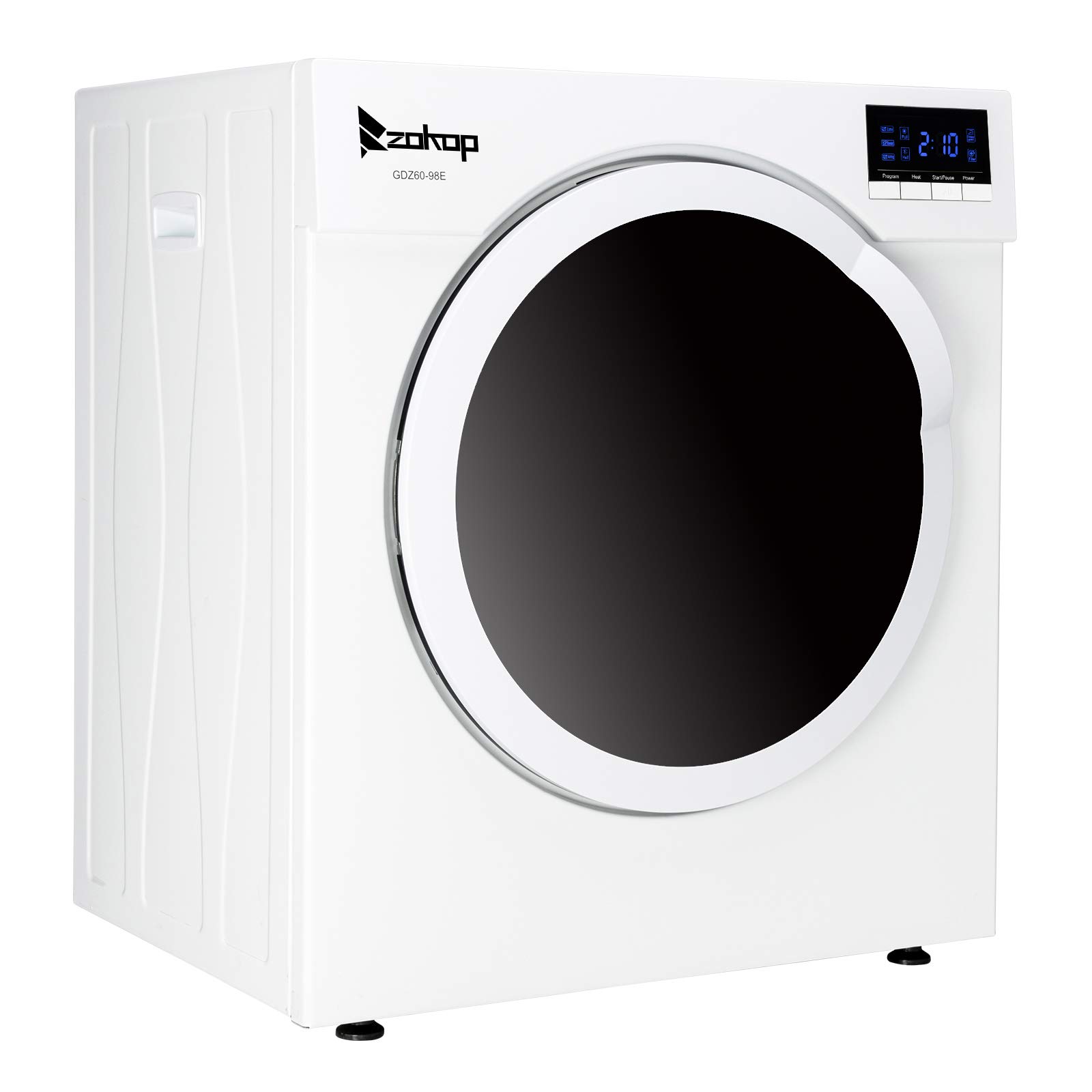 Lalurten Mini Dryer Machine 3.5 Cu. Ft. Portable Clothes Dryer with LED Display Portable Dryer Machine for Clothes with Exhaust Duct Compact Mini Clothes Dryer Machine for Apartment Dorm RV (White)