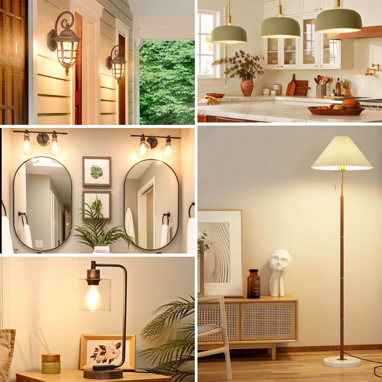 TOBUSA Vintage LED Edison Light Bulbs 60W Equivalent, 900LM Super Bright LED Bulbs, 6W ST58 Antique LED Filament Bulbs, 2700K Warm White, E26 Base Non-Dimmable Bulbs for Home, Office, 12-Pack