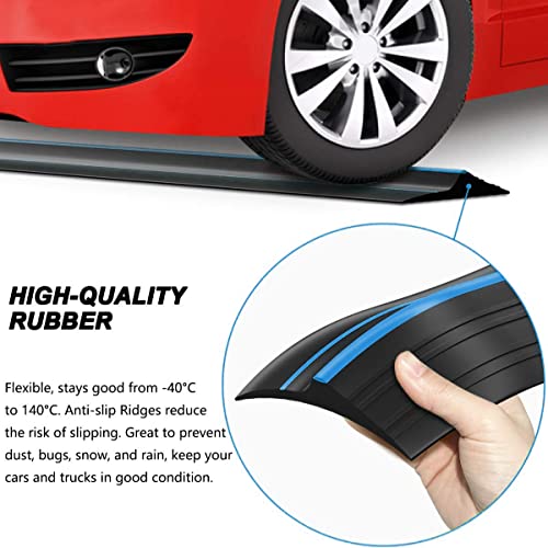 Jin&Bao Universal Garage Door Threshold Seal Strip 20FT Kit, Bottom Waterproof Rubber Weather Stripping Replacement(Blue)