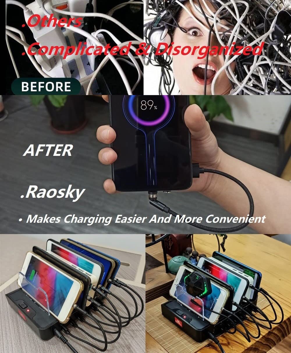 Raosky Magnetic Charging tips (iPios Tips) 7pack,just Magnetic tips (iProduct tips),without USB Cables& Non-Data,Compatibility for iOS-SmartSeries