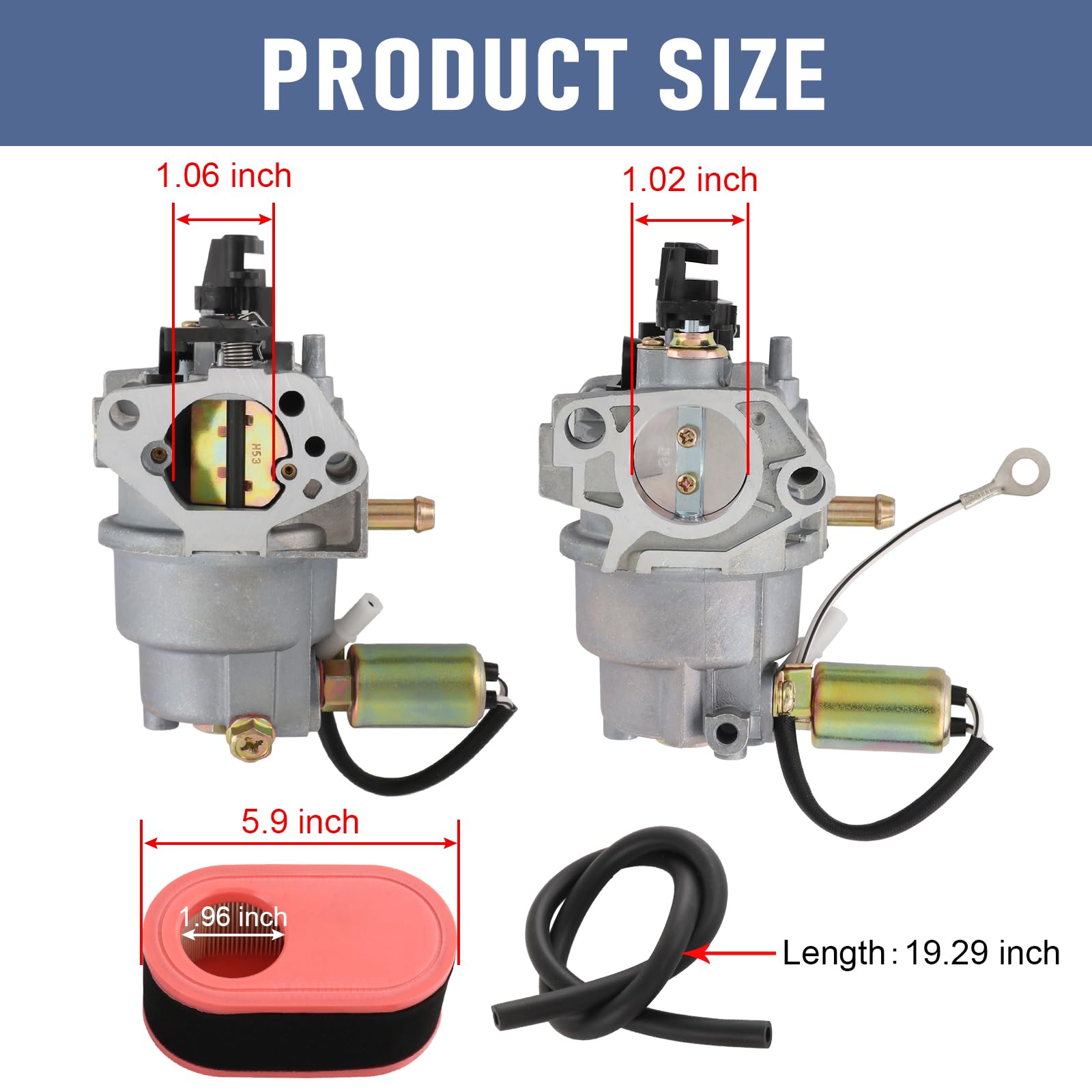 RADHLBNIU 951-05149 Carburetor Replacement For Hu-sky LT4200, Cub Cadet CC760ES CC30, Craftsman T1000 T1200 R1000 Lawn Mower, Include Air Filter, Spark plug etc parts, Replace 95105149