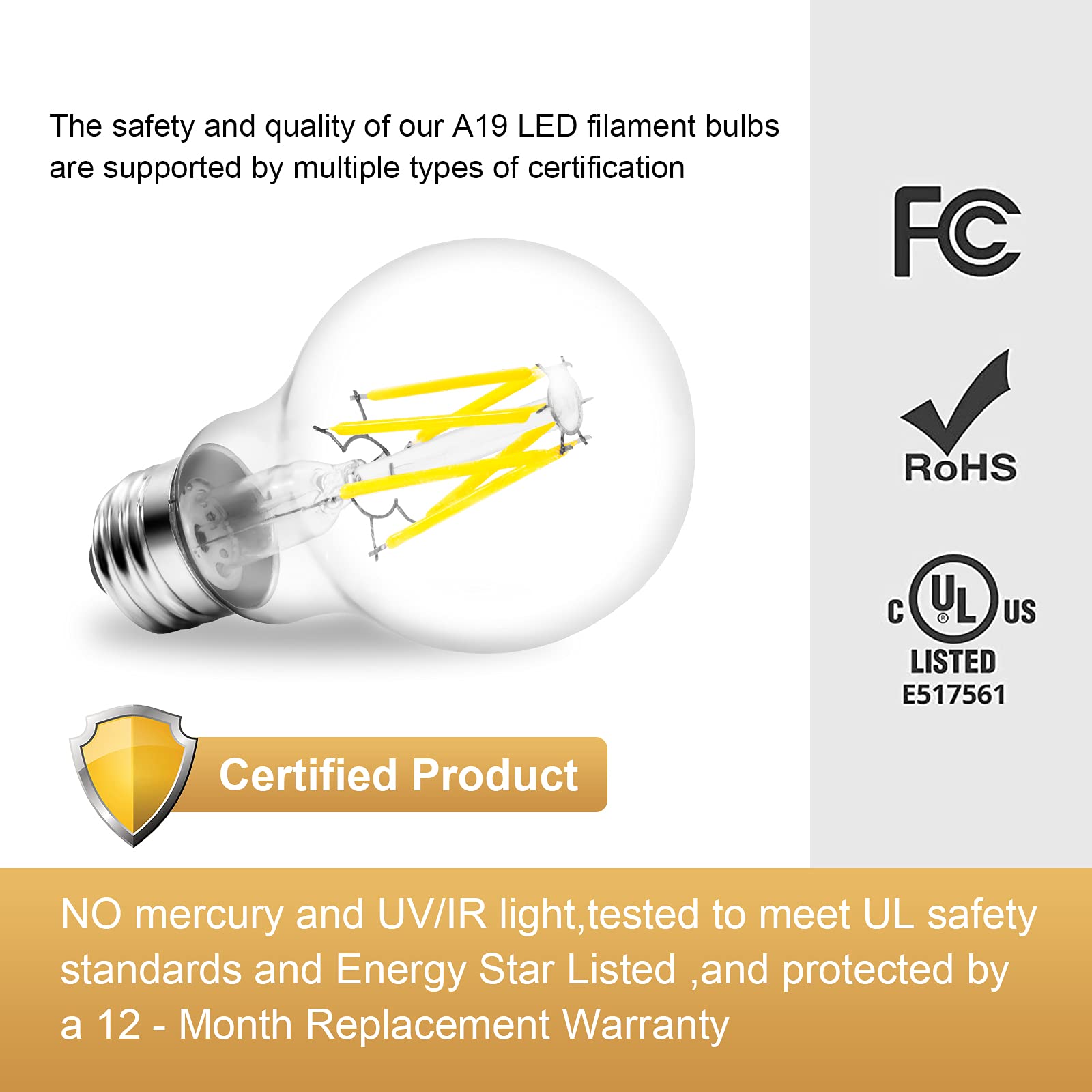 LEESANRAN 12V 24V 36V Vintage Edison Light Bulbs Low Voltage 3pack Warm 2700K 4Watt LED Filament A19 Light Bulb E26 Medium Base Lamp 40 watt Equivalent Marine Boat Solar Retro Edison Battery Lighting