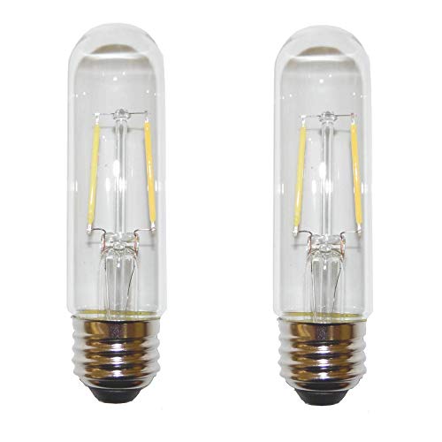 Mansa Lighting®, T10/T30 LED Bulb (Tube Shape), 2 Pack, 200 Lumens, 2 Watts, White (4000K), Dimmable, 25W Equivalent