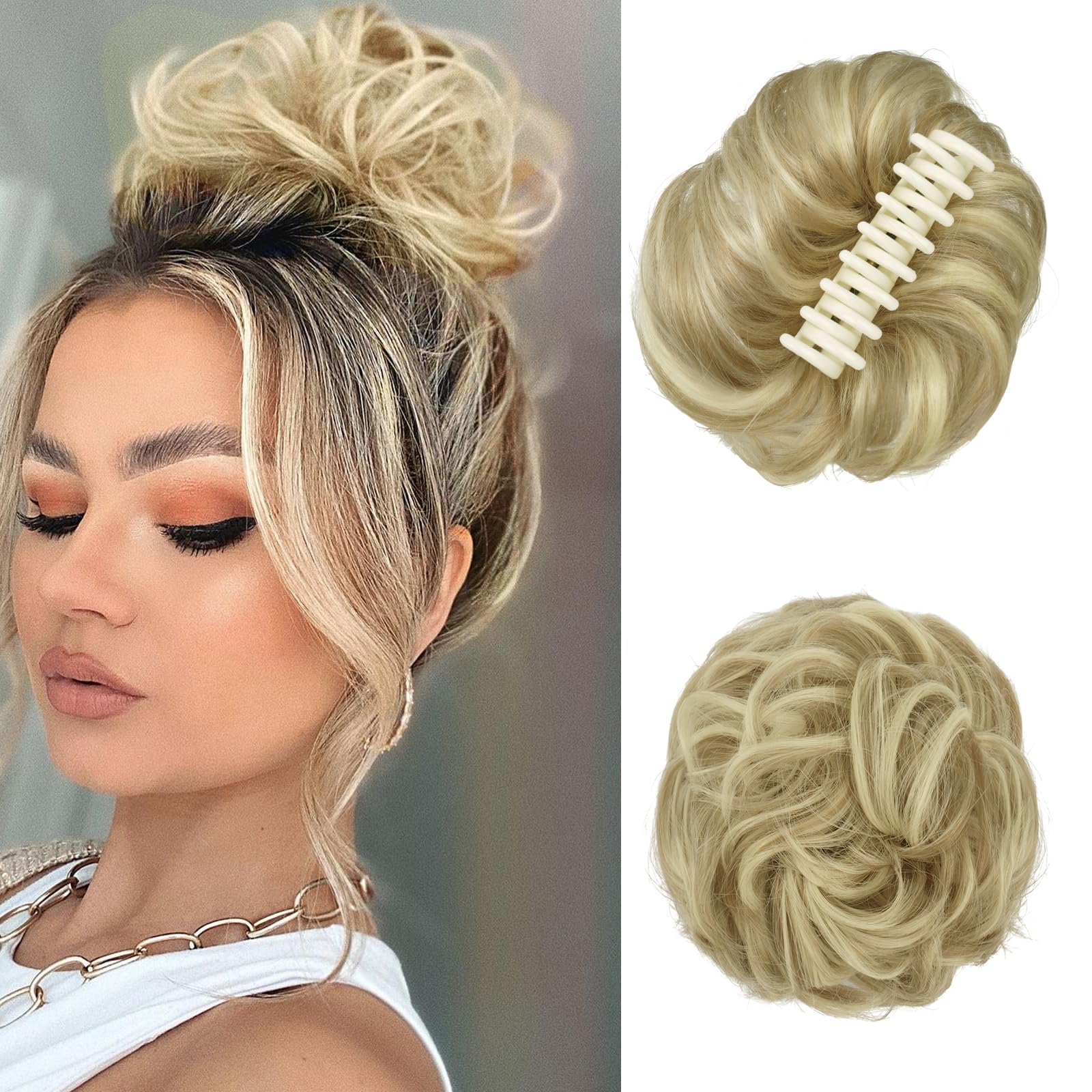 SOFEIYAN CTousled Updo Hair Extensions Scrunchie Hairpiece