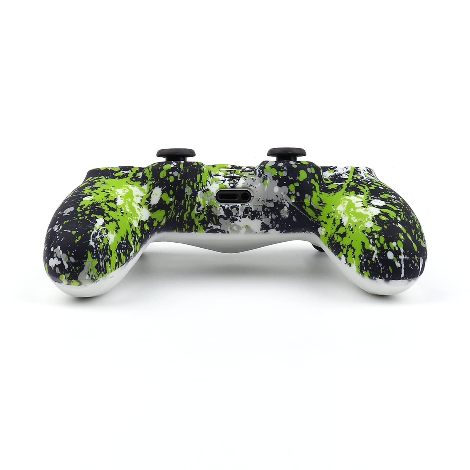 RALAN Anti-Slip Controller Cover for PS4, Silicone Skin Controller Controller Compatible for PS4 /PS4 Slim/PS4 Pro Controller (Black Pro Thumb Grip x 8,Cat + Skull Cap Cover Grip x 2)