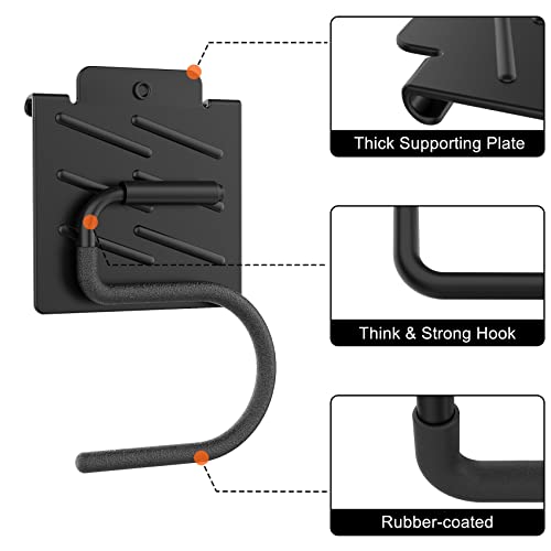TORACK 7PCS Shelving Hooks for Keyhole Shelving Units, Metal Shelving Hook Organizer Kit for Tools, Cords, Hoses, Bags, etc., No Drilling No Holes