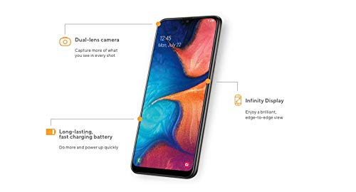 Samsung Galaxy A20-32GB+3GB RAM, 6.4" Infinity-V Display, Locked - Metro by T-Mobile Only