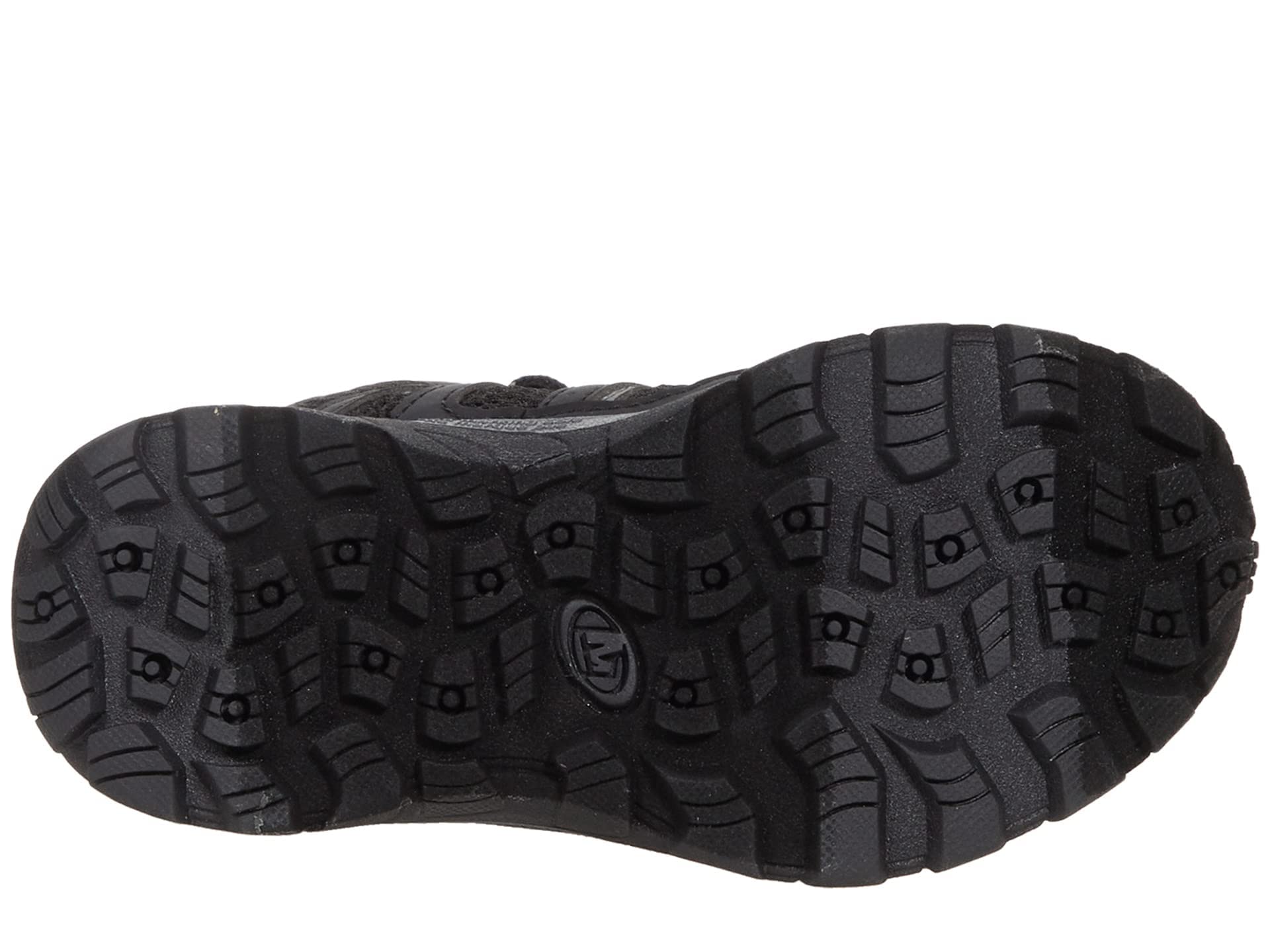 Merrell Oakcreek Mid Lace WTRPF Hiking Boot, Black/Grey, 4 US Unisex Big Kid