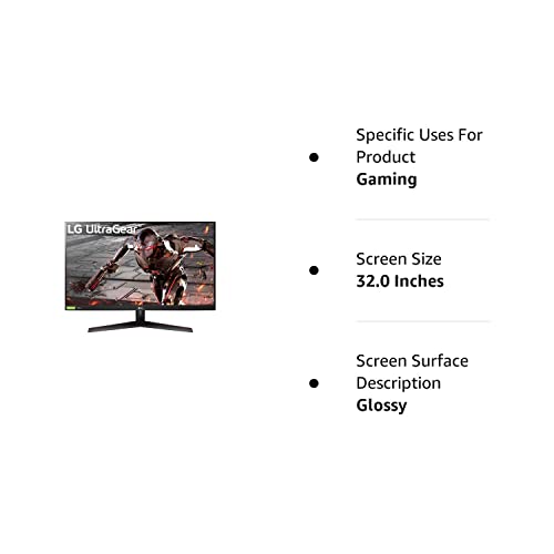 LG 32GN50T-B 32-inch Class Ultragear FHD Gaming Monitor with G-SYNC Compatibility (Renewed)