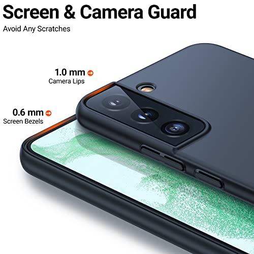 π»ππππΌπ Slim Fit Samsung Galaxy S22 Case, Incredibly Thin Slim Velvety Touch Secure Grip Hard PC Cover Designed for Samsung S22 Case 5G, Space Black