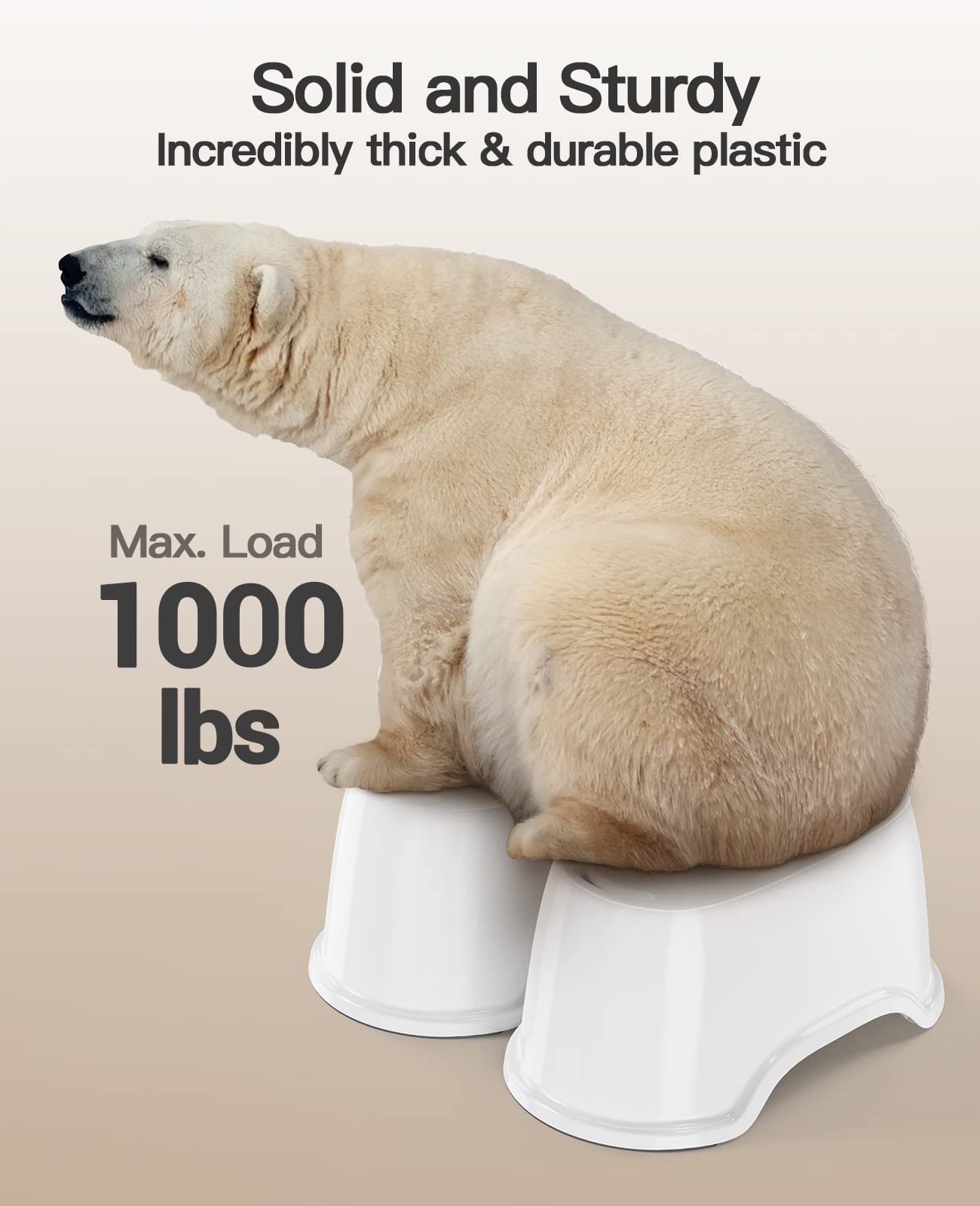Pipishell Toilet Stool, 7” Bathroom Stool for Toilet, Detachable Toilet Potty Step Stool for Adults and Kids, Ergonomic Toilet Footstool with Non-Slip Pad, PITS01