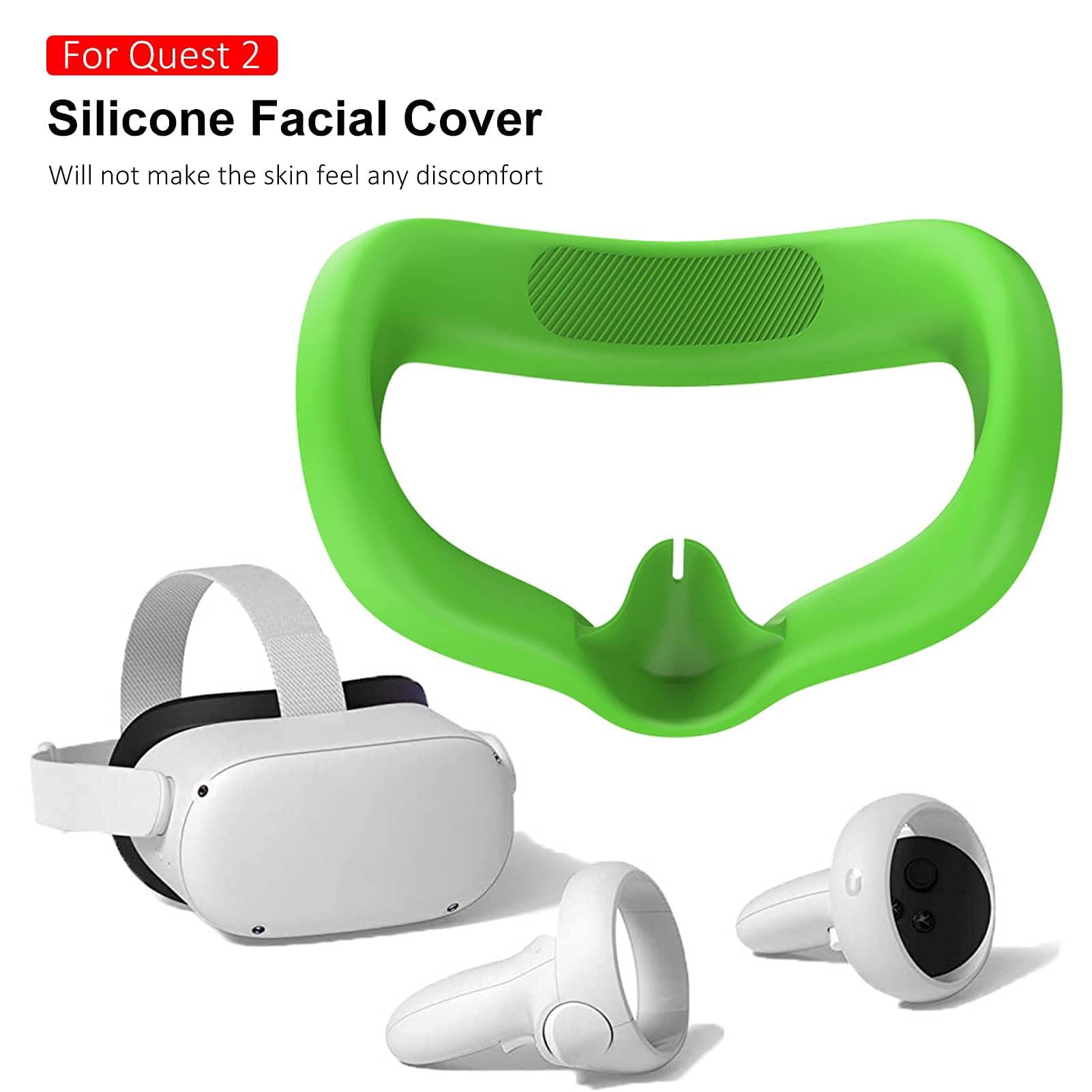 Oculus Quest 2 Face Pad Accessories | VR Silicone Luminous Facial Interface Cover | Sweat Guard Face Cushion Cover for Oculus Quest 2 VR Headset