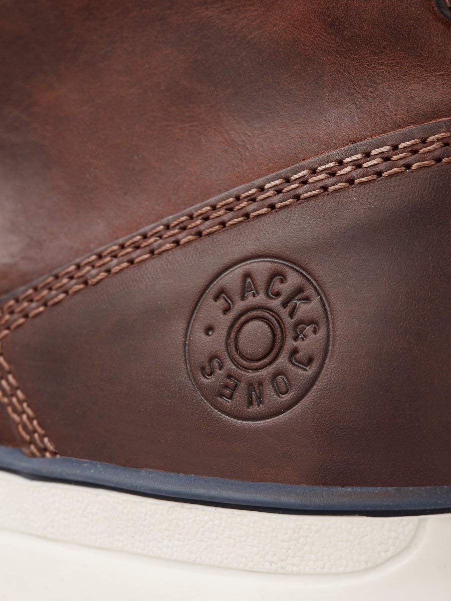 JACK & JONES Men's Chukka Boots, Brown Brandy Brown Brandy Brown, 10