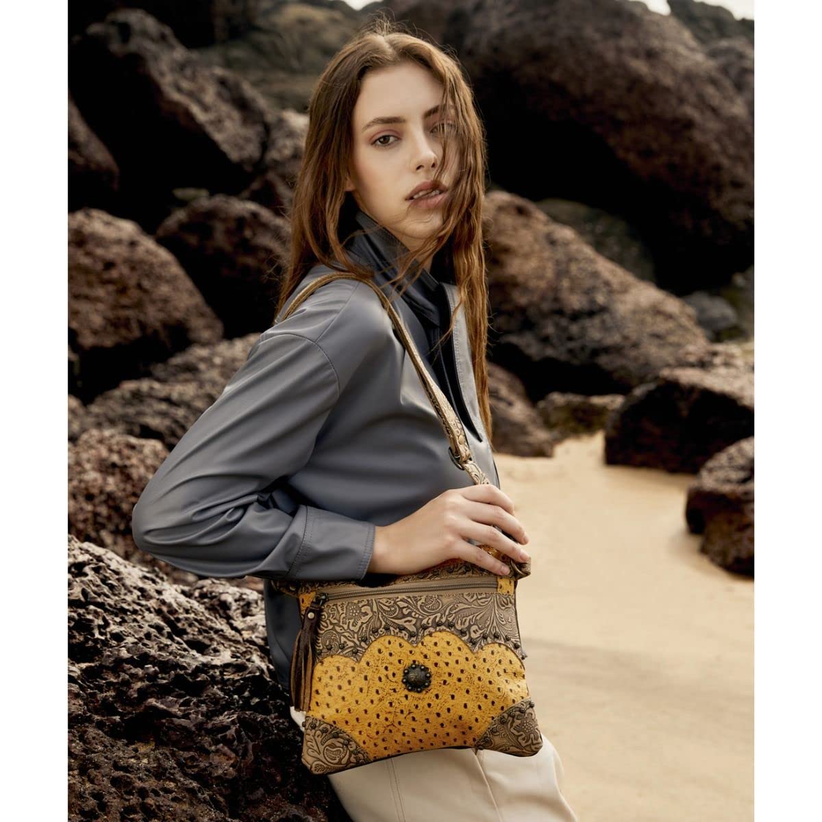 Myra Bag Sarvam Leather & Hairon Bag S-4684