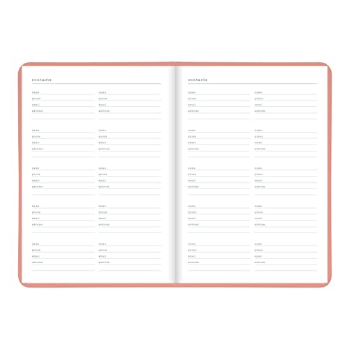 Letts Conscious Weekly/Monthly Planner, 12 Months, January to December, 2024, Sewn Binding, A5 Size, 8.25" x 5.875", Multilingual, Clay (C082397-24)