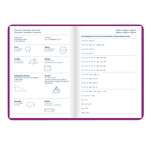 Letts of London Dazzle Academic Weekly Planner, August 2023 to July 2024, Week-to-View, Sewn Binding, Multilingual, A5 Size, 8.25" x 5.875", Purple (C031116-24)