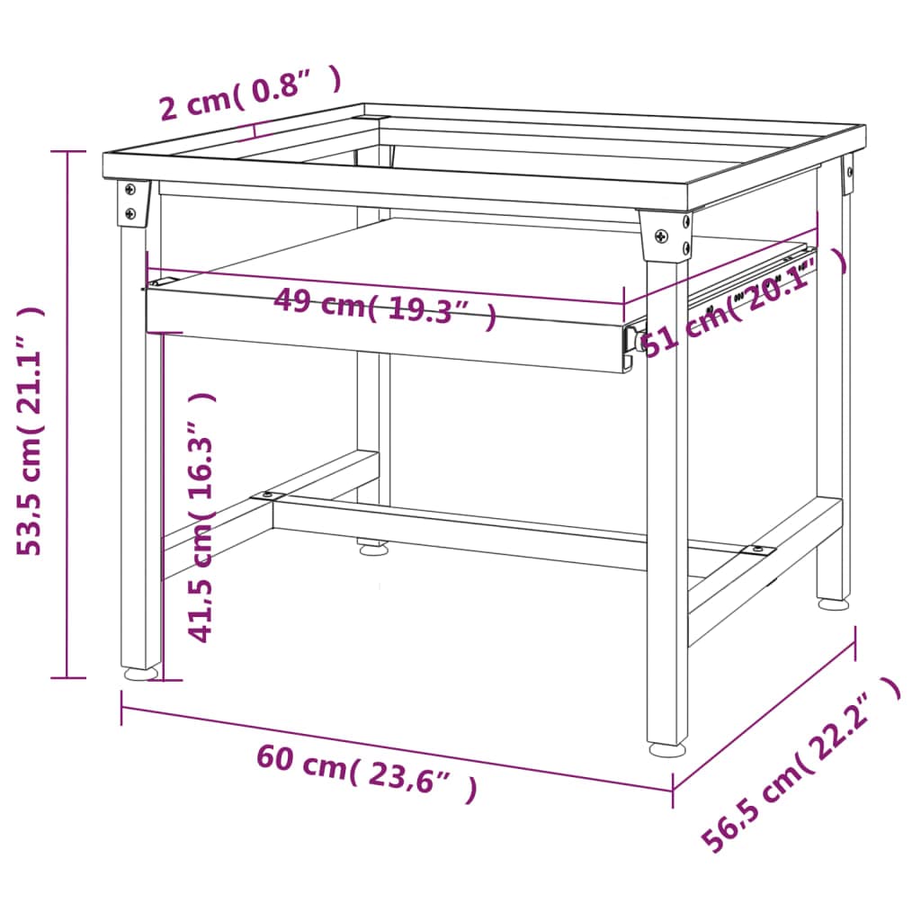 loibinfen Single Washing Machine Pedestal Base with Pull-Out Shlef Stand Stacking Kit,Dryers, Refrigerators, Furniture Base Stand,Mini Fridge Raiser Easily Move,23.6"x22.2"x21.1"