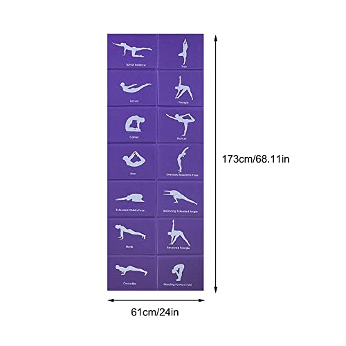 MMLLZEL Foldable Yoga Mat PVC Exercise Pad Thick Non-Slip Folding Gym Fitness Mat Pilates Supplies Floor Play Mat Yoga Accessory