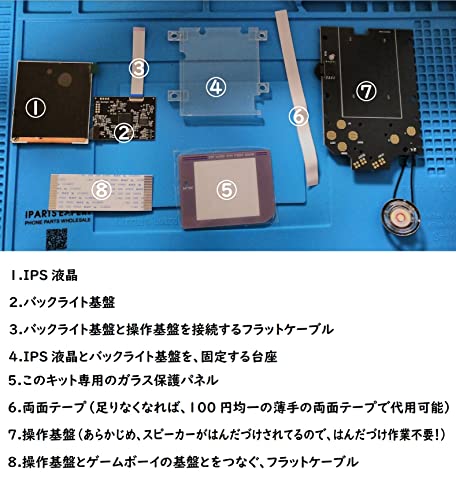 SRPJ [432494] Backlight IPS LCD Kit for First Generation GB (DMG), Japanese Installation Manual (English Language Not Guaranteed)