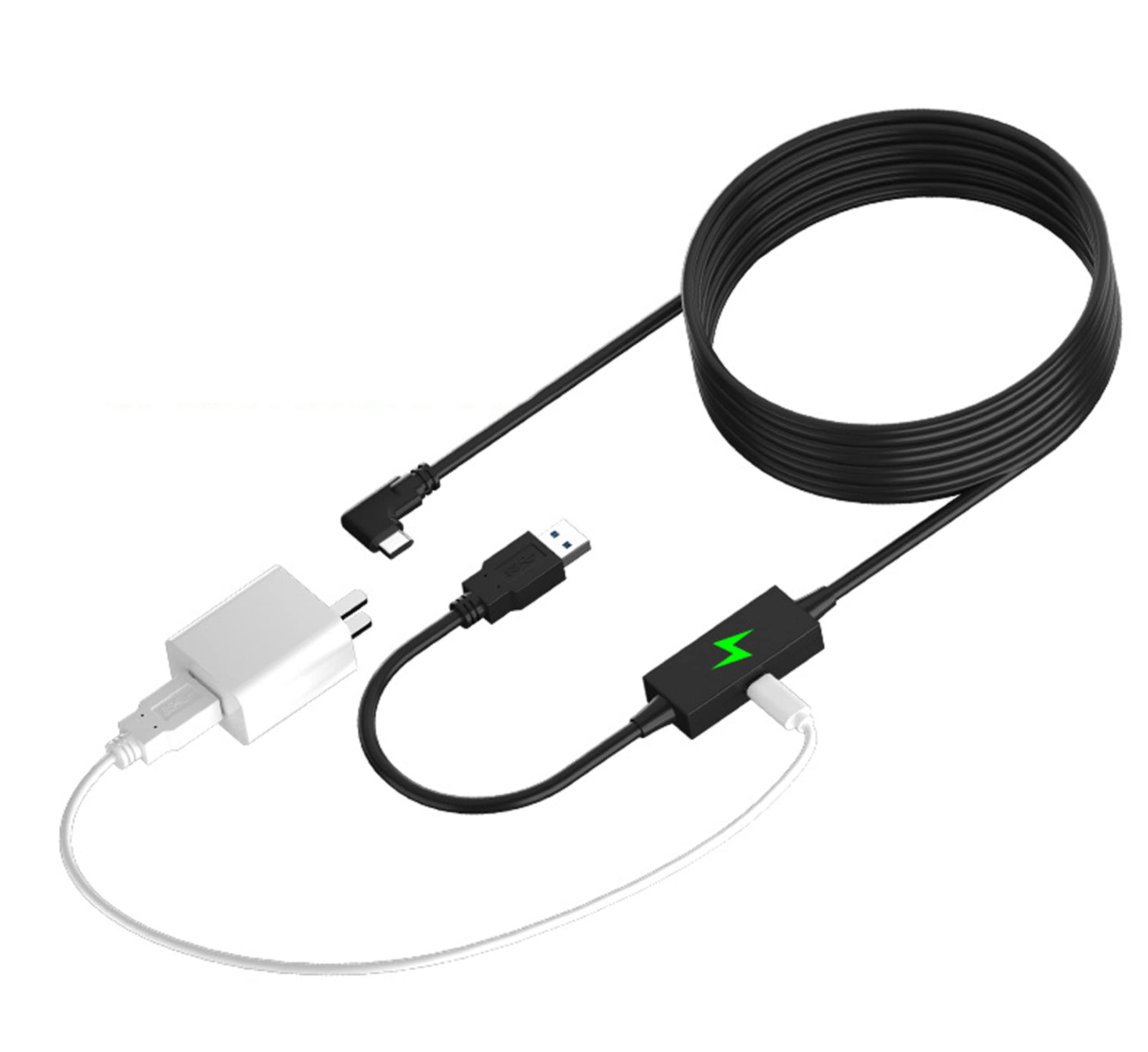 NTidea Design 5M/ 16FT Link Cable for Oculus Quest Pro, with Separate Charging Port for Ultra-Durable Power, USB 3.0 Type A to C Cable for Oculus Quest 2 VR Headset Accessories and Gaming PC