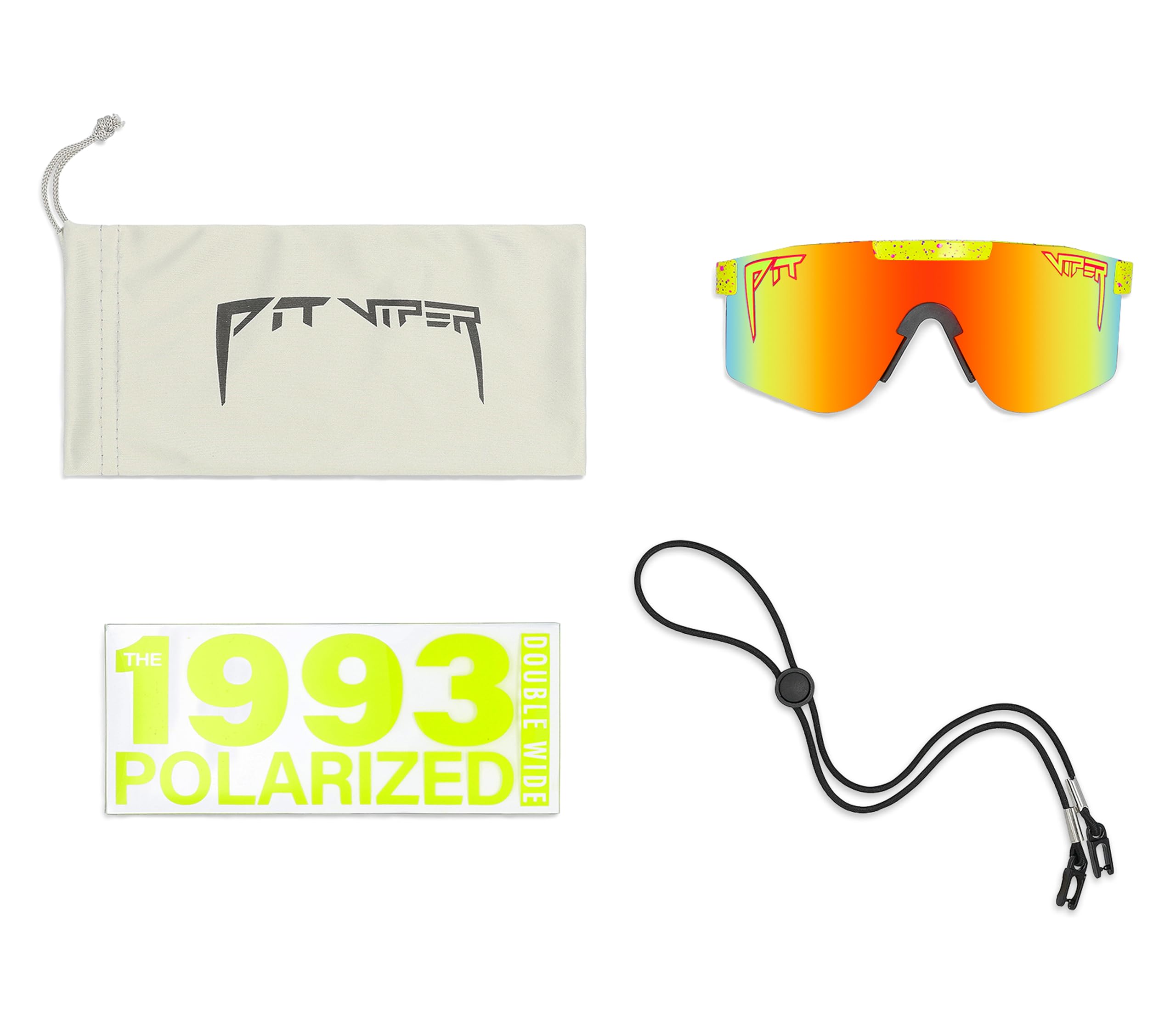 Pit Viper The Original Sunglasses Wide Fit (The Midnight with Polarized Purple Lens)