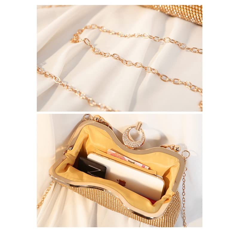 N/A Ladies Diamond Clutch Wallet Wedding Tote Evening Bag Exquisite Women Chain Shoulder Bag