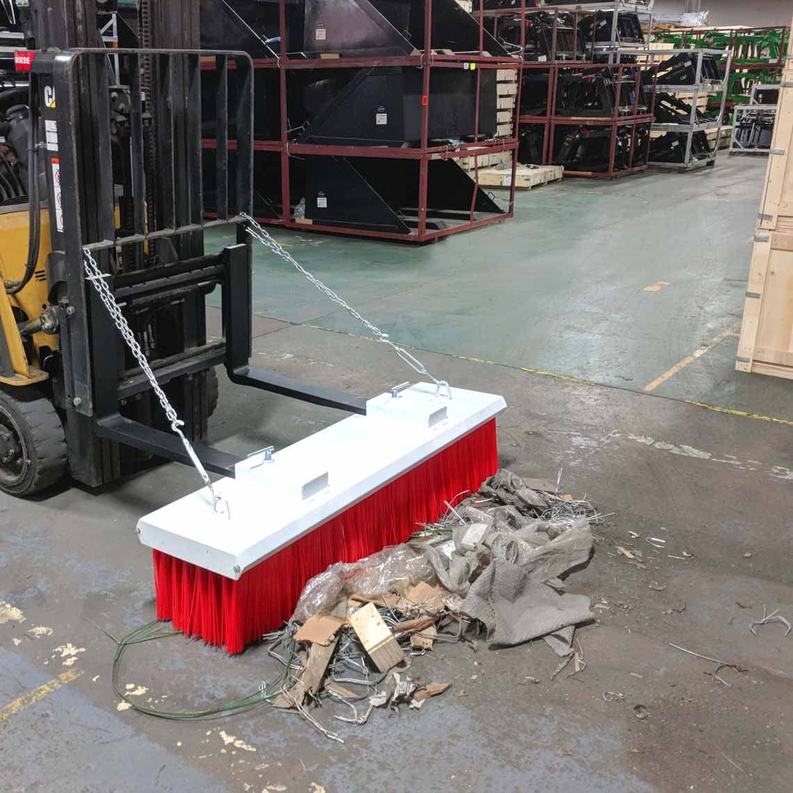Titan Attachments Fork Lift Broom Attachment 6' 205 lb. Replaceable Bristles