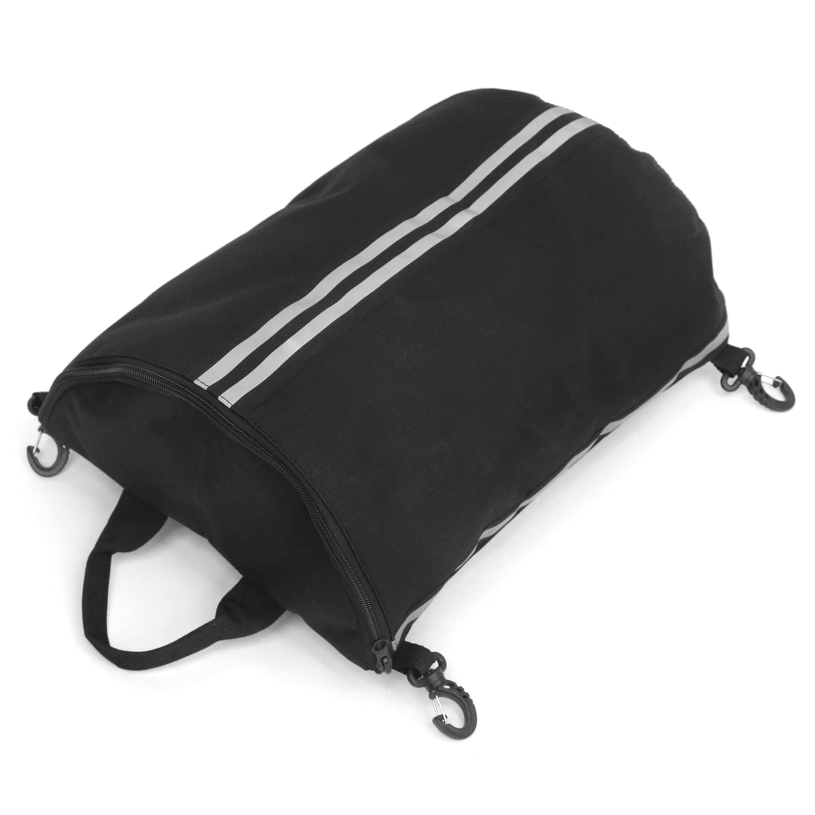 LIXADA Kayak Deck Bag SUP Deck Zipperd Pouch with Swivel Snaphooks Kayak Dry Bag Deck Bag for SUPs and Kayaks, Black