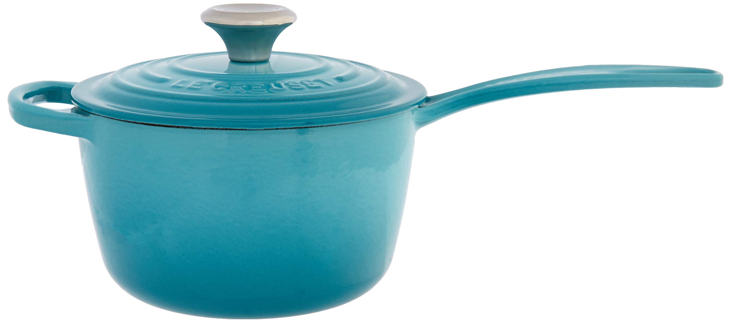 Le Creuset Enameled Cast Iron Signature Saucepan, 1.75 qt., Caribbean