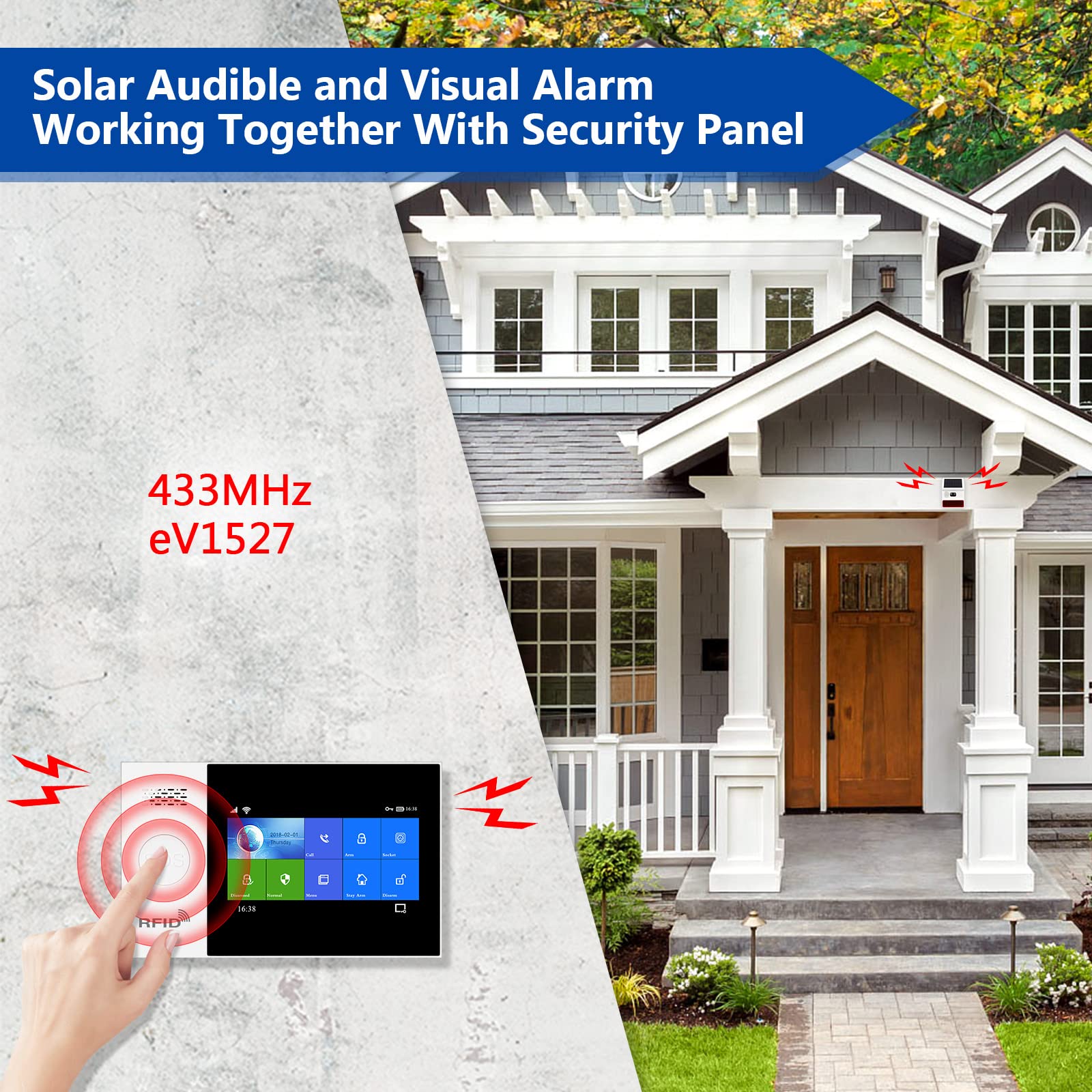 TZJZ Home Alarm System -DIY Wireless 4G WiFi Burglar Alarm System kit with APP- Compatible with Alexa & Google Assistant-4.3 inch Touch Screen Panel(NO Monthly Fees+4G+WiFi)