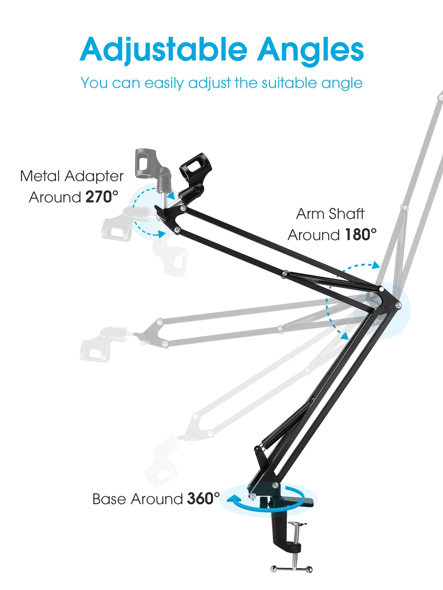MAS30 Upgraded Heavy Duty Microphone Arm Stand