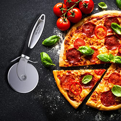 Pizza Cutter Wheel,Mituer 8.2 inch Super Sharp Pizza Cutter, Pizza Slicer With Non-Slip Handle, Stainless Steel Pizza Wheel Cutter, Dishwasher Safe