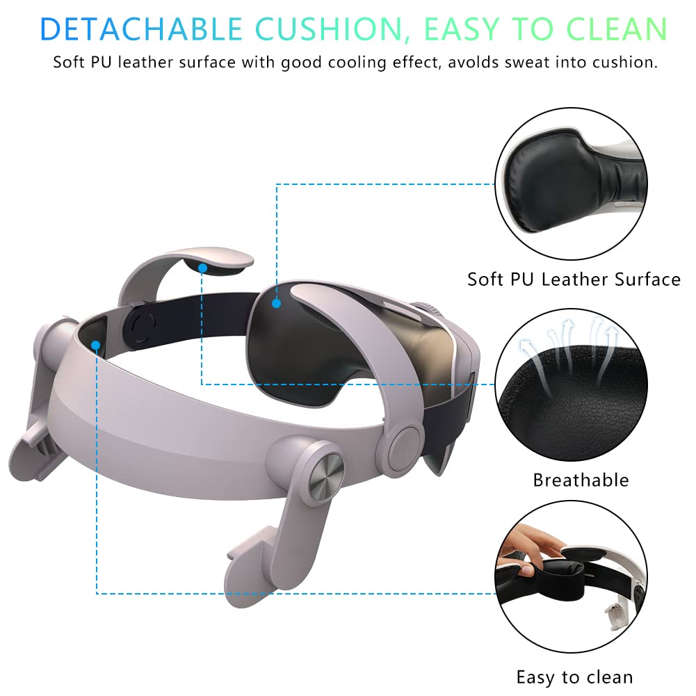 Oculus Quest 2 Head Strap Accessories for Quest 2 Elite Strap Replacement Enhanced Support and Reduce Head Pressure in VR