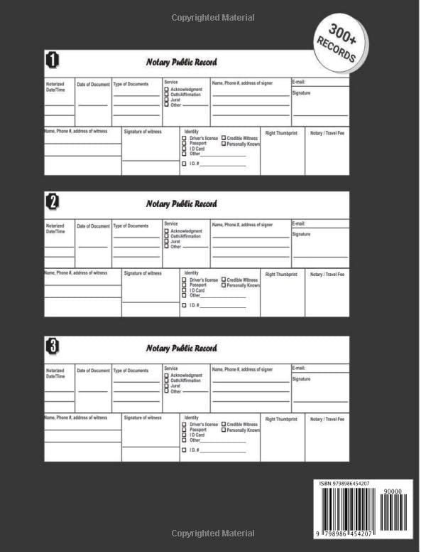 Notary Journal and Log Book: Notary Journal for Signing Agents, 300+ Records to Write Notarial Acts