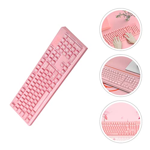 SOLUSTRE Mechanical Keyboard Computer Gifts Mechanical Gaming Keyboard Mechanical Touch Keyboard RGB LED Keyboard Wired Keyboard with LED Light Colorful Keyboard Pc Controller