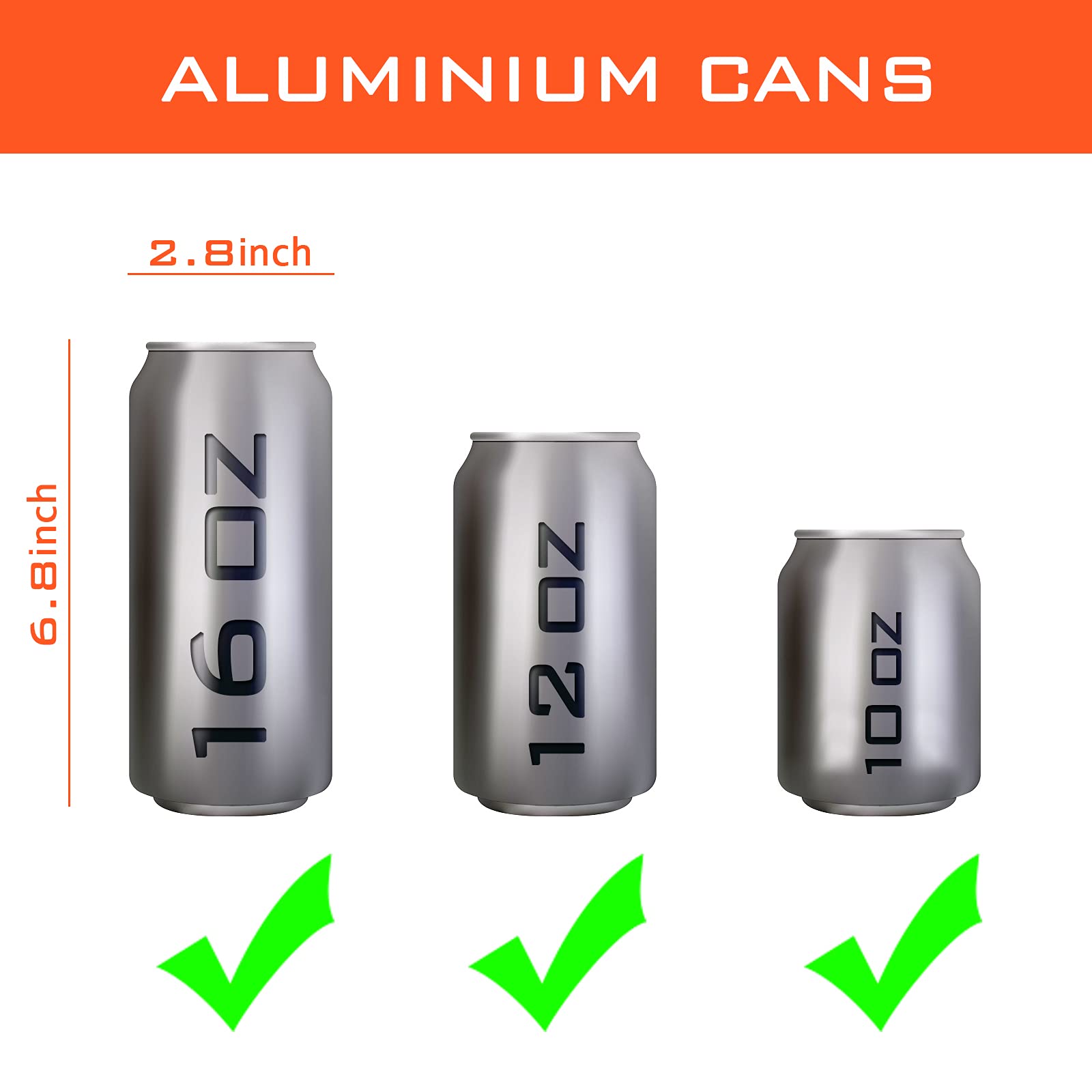 Pneumatic Can Crusher, Aluminum Can Crushers for Recycling, Multi-Load 6 Cans Design, Simple and Fast Operation, Countertop Installation