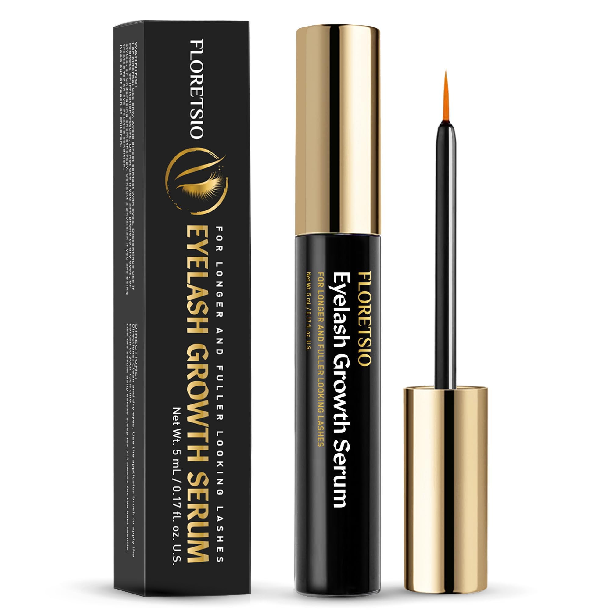 Lash Serum for Eyelash Growth & Enhancing: 0.15 OZ Irritation-Free Eyelash Growth Serum for Longer Thicker and Fuller Looking Natural Lashes & Lash Extensions