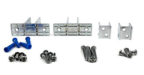 Panel Pack-2 Two Ear Bracket & 2 U Brackets Die Cast Zamac for 7/8 in. Thick Panels w/Fasteners