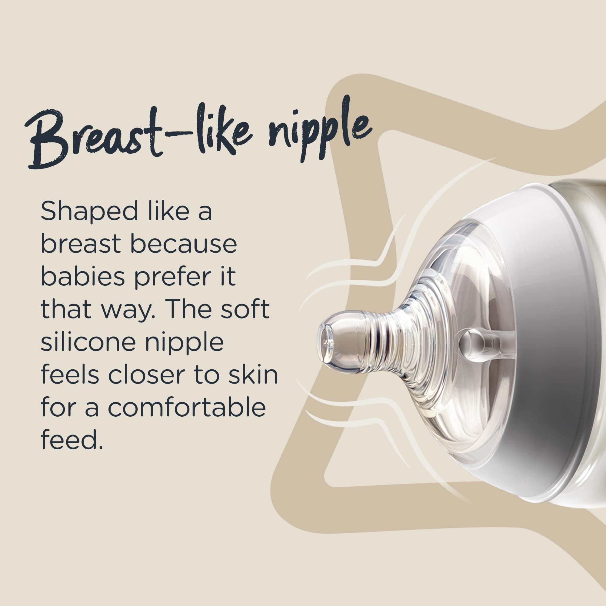 Tommee Tippee Closer to Nature Baby Bottles, Breast-Like Nipple with Anti-Colic Valve, 9oz, 3-Count, Pink