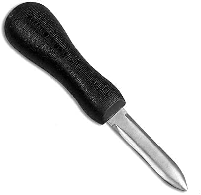 Oyster Shucking Knife, 2.75" New Haven Style Oyster Shucker Clam Knife with Non-Slip Poly Handle, Seafood Opener Seafood Tools (Black)