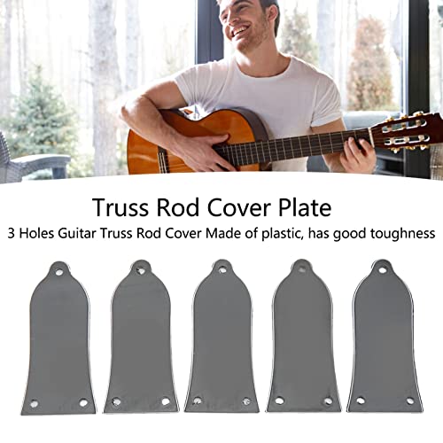 Plastic Truss Cover Plates, 5PCS Electric Guitar Truss Rod Cover Compact Size High Toughness Good Protection for Musical Instruments