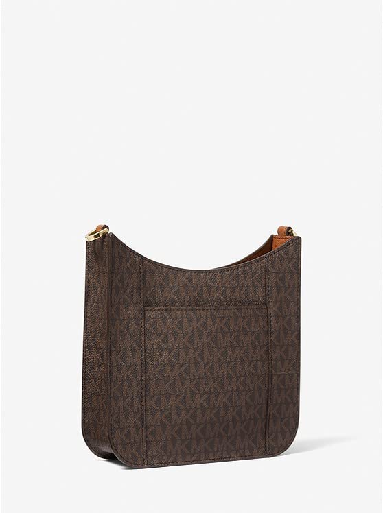 MICHAEL KORS Briley Small Logo Messenger Bag (Brown Signature)