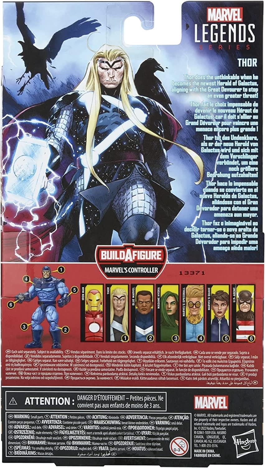 Marvel Legends Series Thor Herald of Galactus Comics Action Figure 6-inch Collectible Toy, 6 Accessories, 1 Build-A-Figure Part