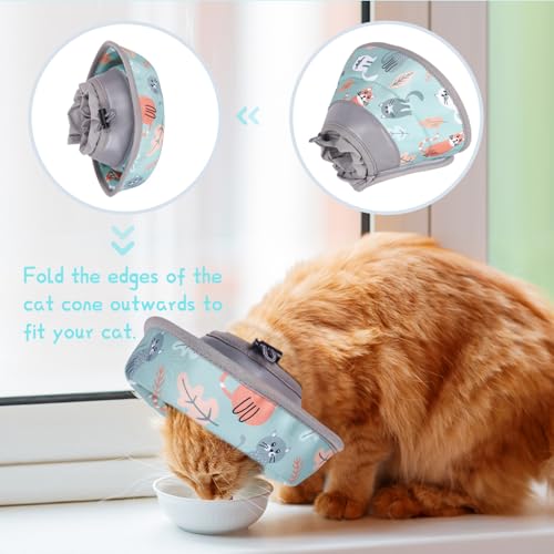 Ubxvamm Pet Recovery Collar Comfortable Light Weight Collar Protective Regulable Collar for Dogs and Cats, Soft and Permeable